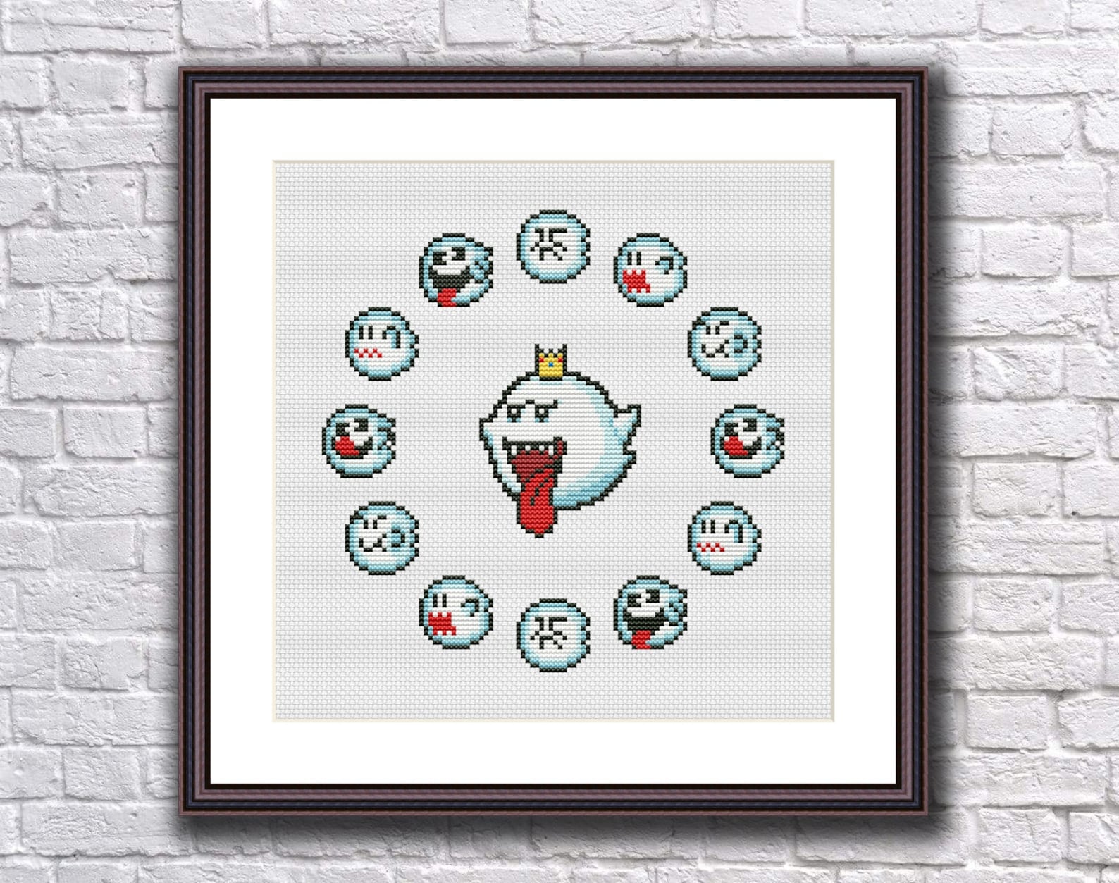 King Boo Cross Stitch Pattern PDF Super Mario Cross Stitch Pattern ...