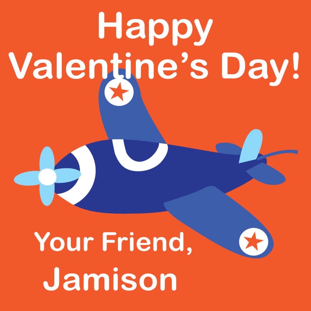 24 Airplane Valentine Cards With Envelopes - Etsy