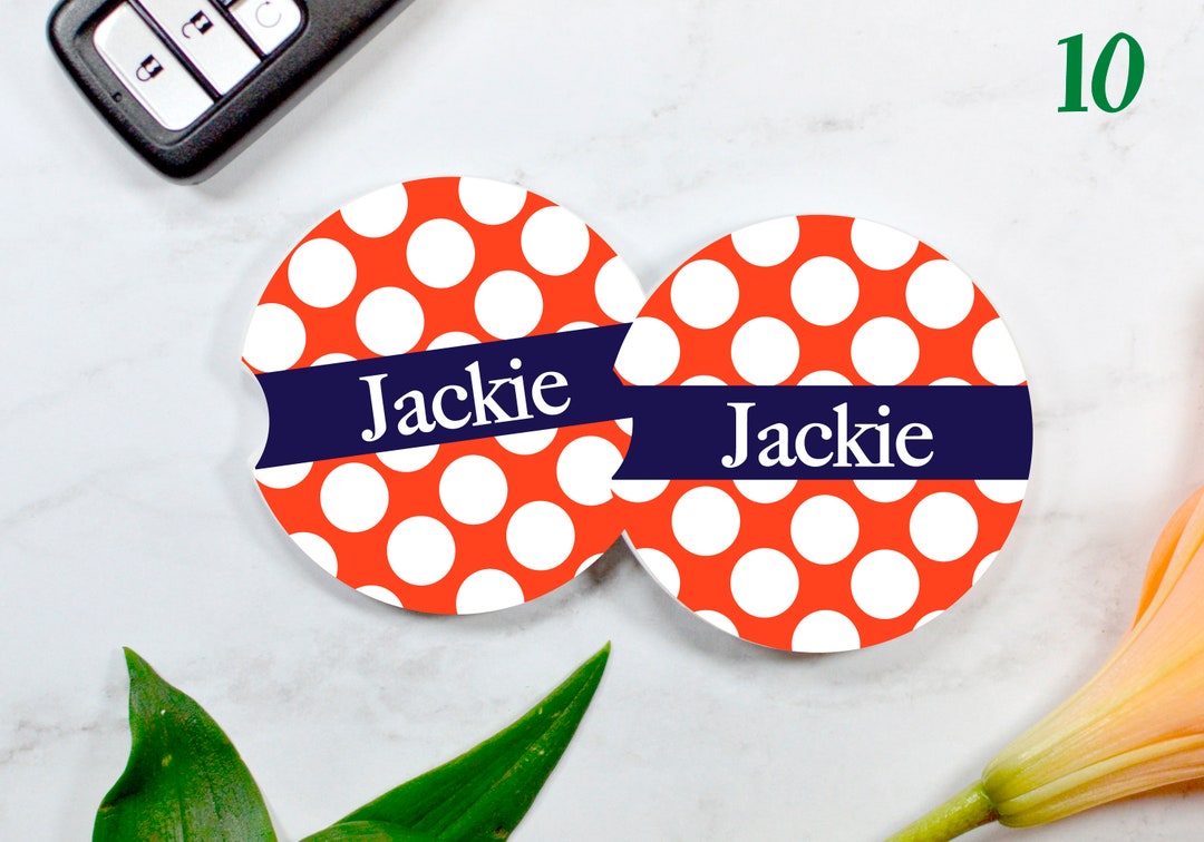 Sports Lover Personalized Sandstone Car Coasters Set of 2 - Etsy