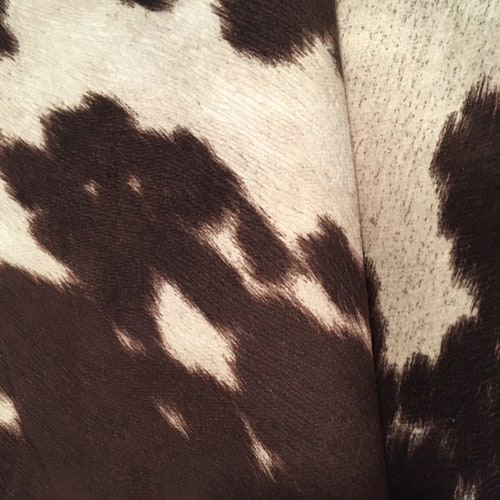 Brown Cow Print Faux Leather Sheet White Brown Animal Print - Etsy