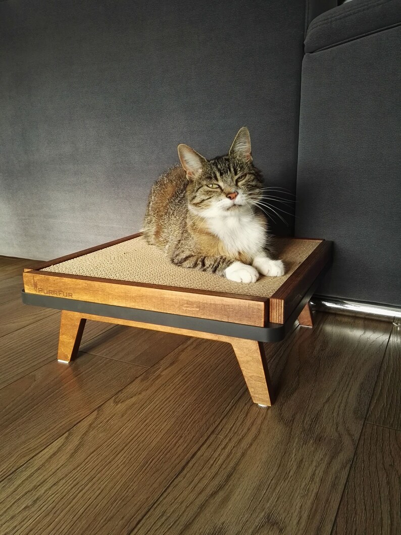 Beautiful and Stylish Scratching Post in Walnut Color - Etsy