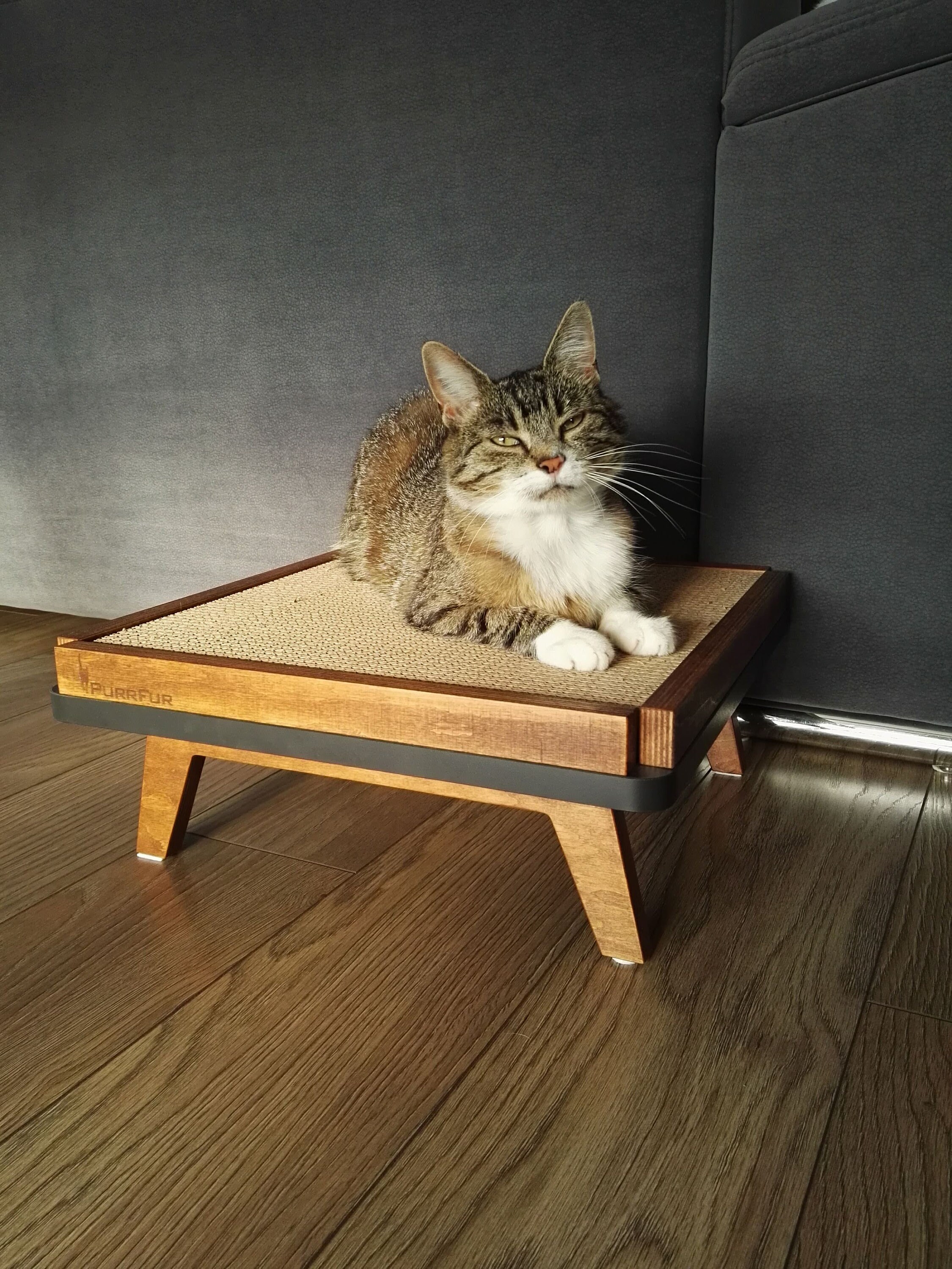 Beautiful and Stylish Scratching Post in Walnut Color | Etsy