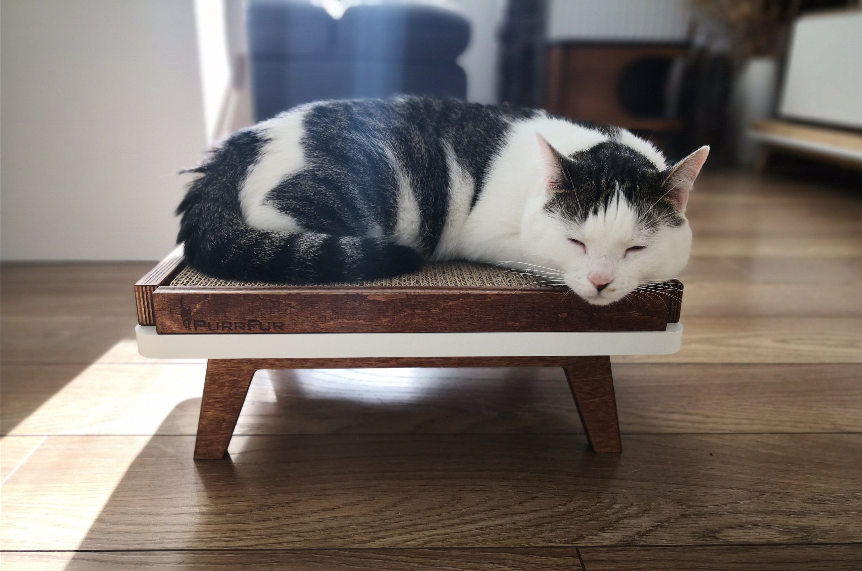 Beautiful and Stylish Scratching Post in Walnut Color | Etsy