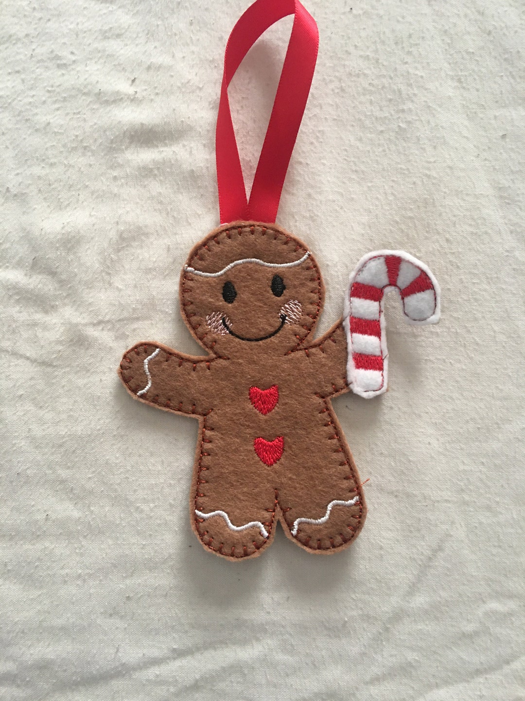 Candy Cane Gingerbread Person - Etsy