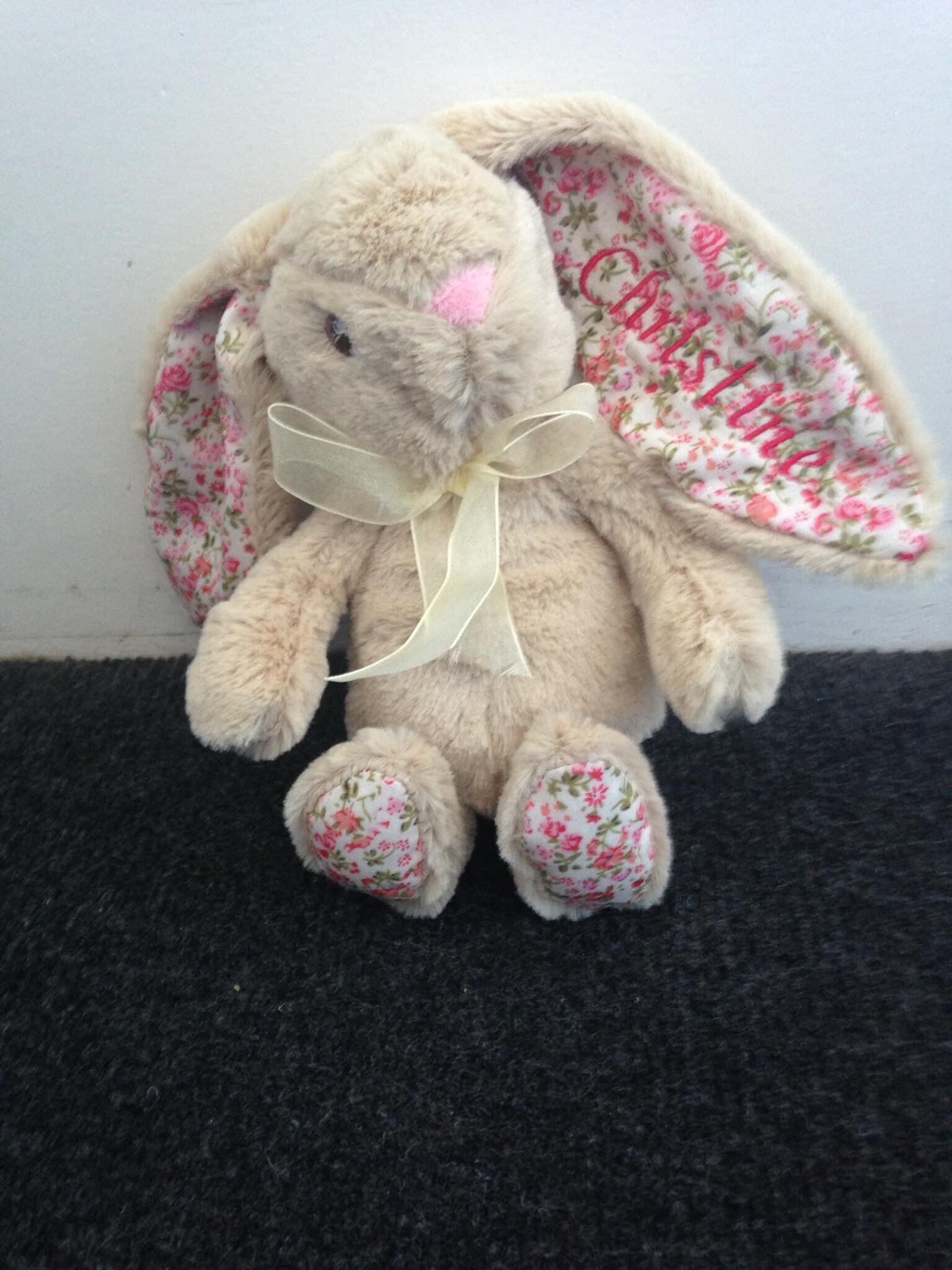 Personalised Bunny Teddy - Etsy
