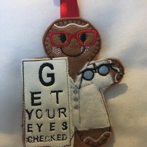Gingerbread Man Optician / Optometrist Tree Decoration Tree - Etsy