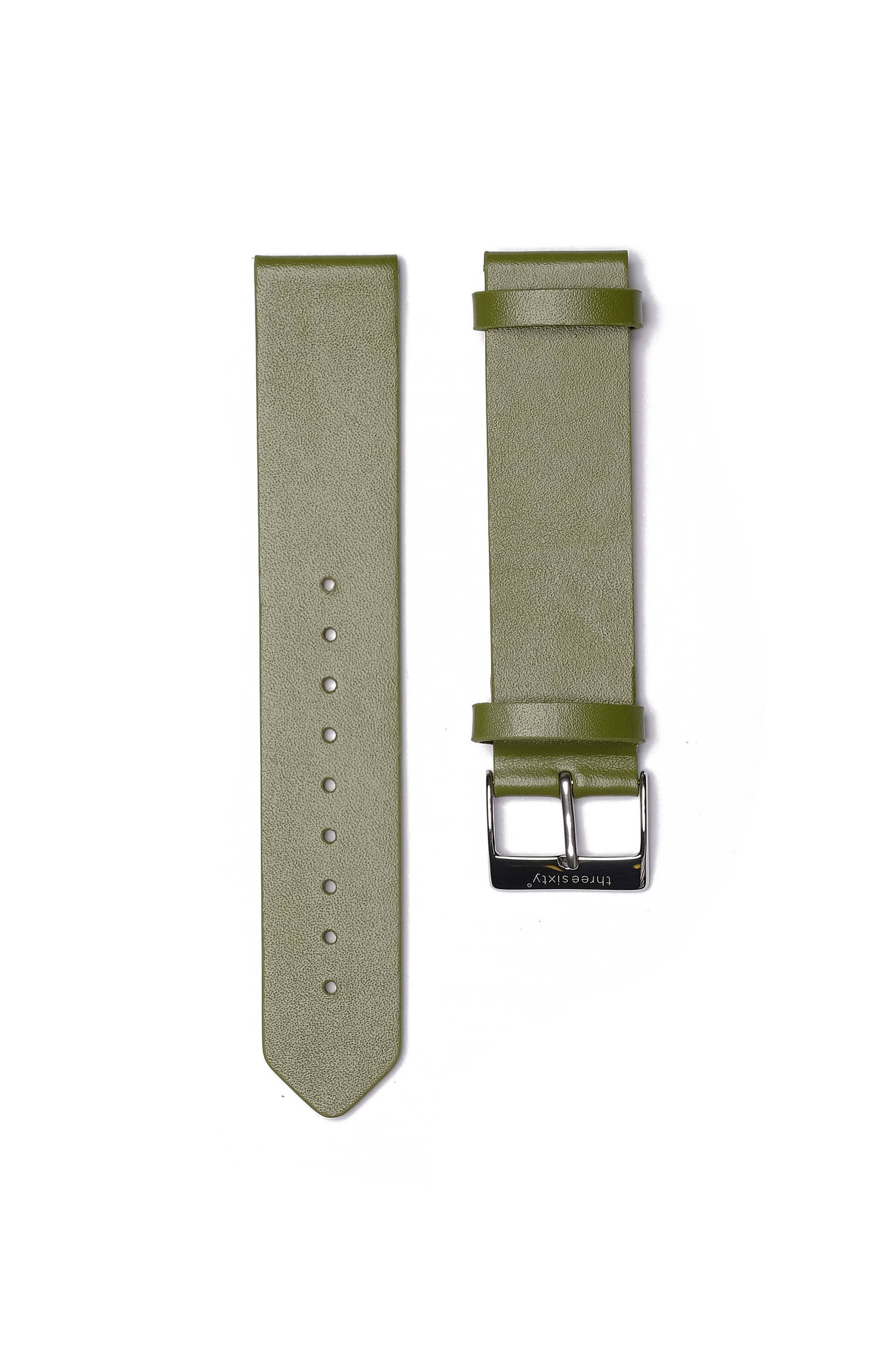 Silver Buckle Watch Strap. Genuine Leather Interchangeable Strap ...
