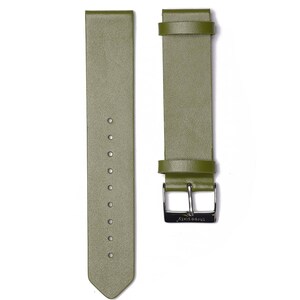 Silver Buckle Watch Strap. Genuine Leather Interchangeable Strap ...