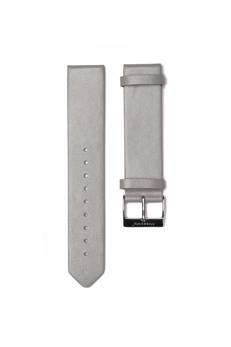 Silver Buckle Watch Strap. Genuine Leather Interchangeable Strap ...