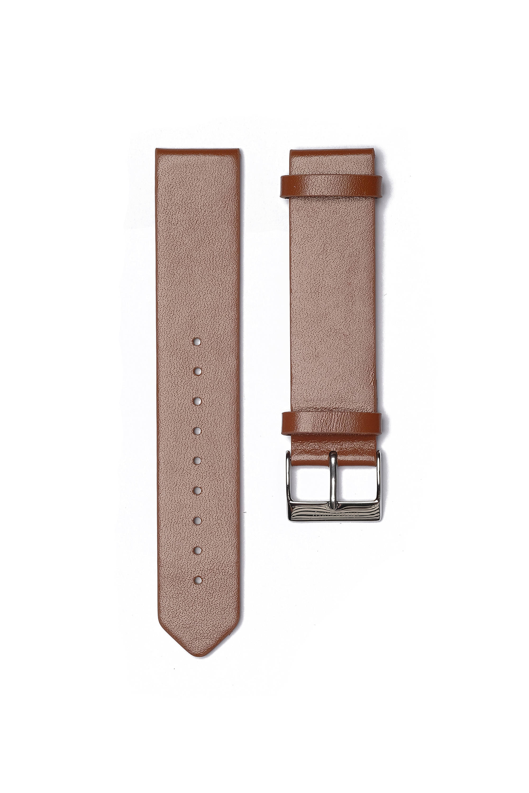 Silver Buckle Watch Strap. Genuine Leather Interchangeable Strap ...