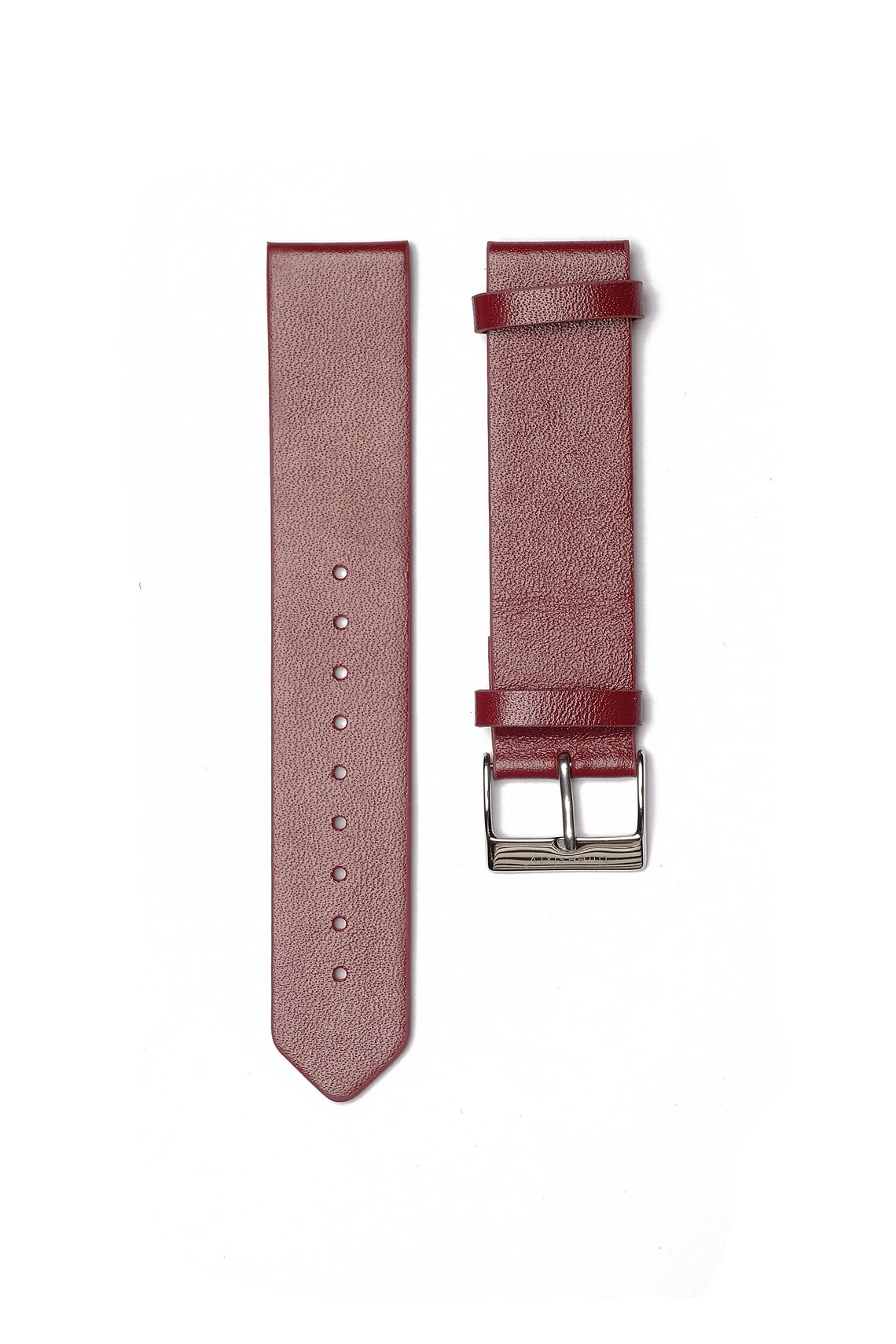 Silver Buckle Watch Strap. Genuine Leather Interchangeable Strap ...