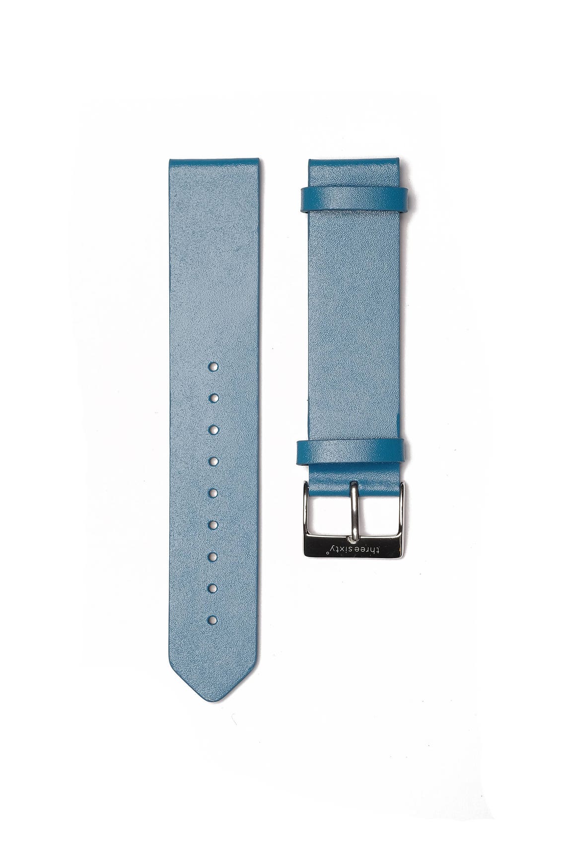 Silver Buckle Watch Strap. Genuine Leather Interchangeable Strap ...
