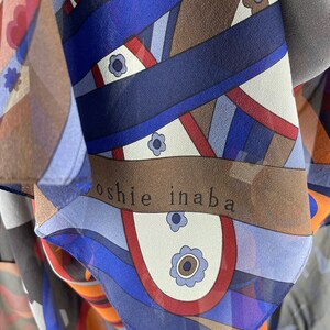 YOSHIE INABA SCARF Stunning Japanese's Vintage Style up Abstract Design ...
