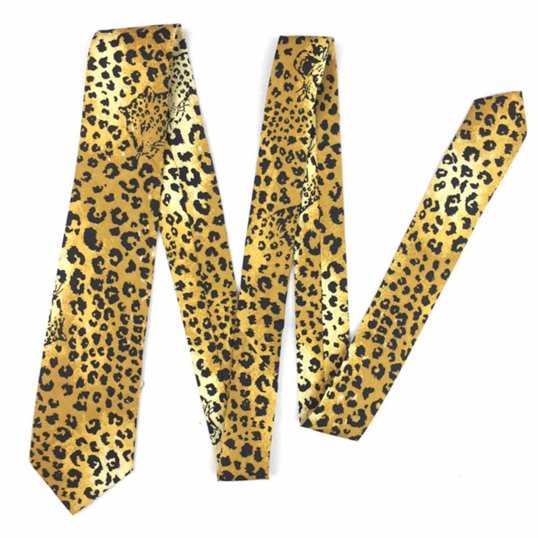 LEOPARD SKINNIY TIE Super Rare Leopard Tiger Beauty Body Design Men ...
