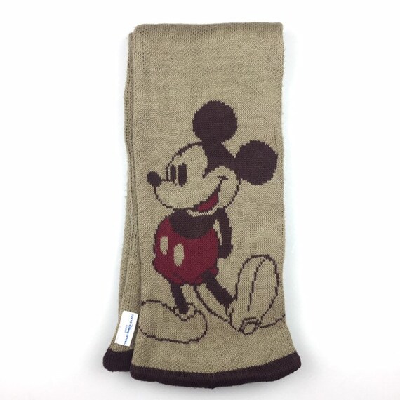 MICKEY MOUSE KIDS Cashmere Muffler Scarf Rare Mickey Design | Etsy