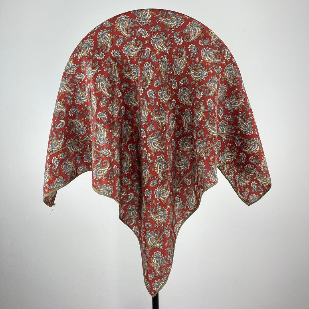 PIERRE BALMAIN SCARF Stunning Classic Florals Stripe Pattern Abstract ...