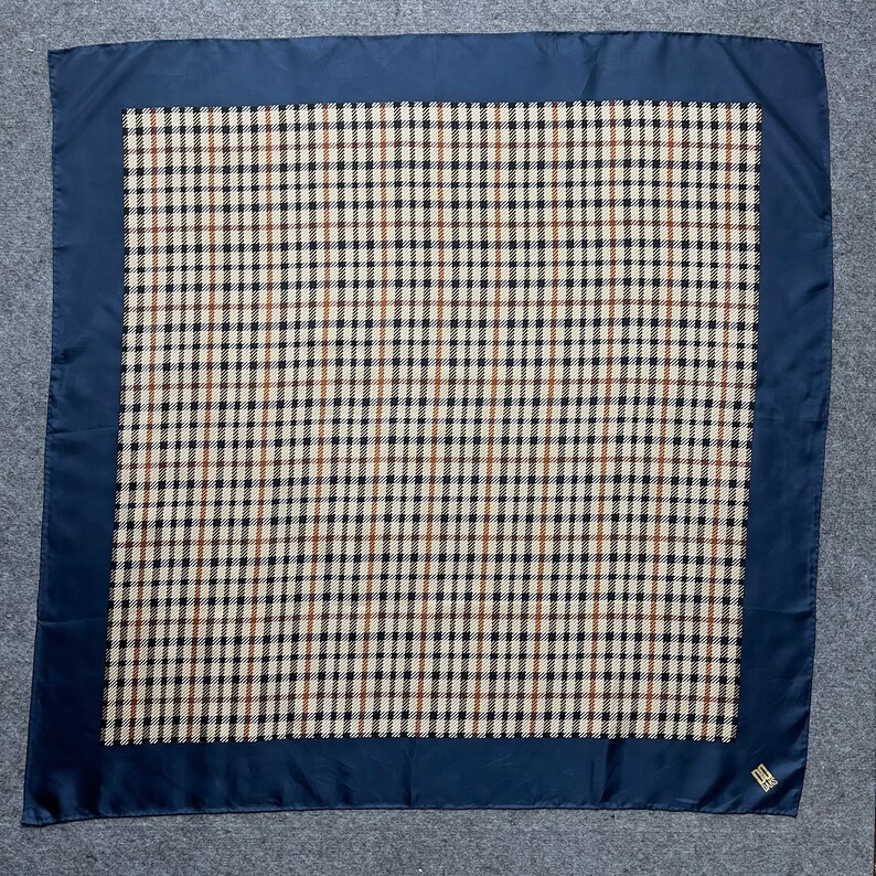 DAKS LONDON SCARF Stunning Stripe Design Twill Silk Vintage Silk ...