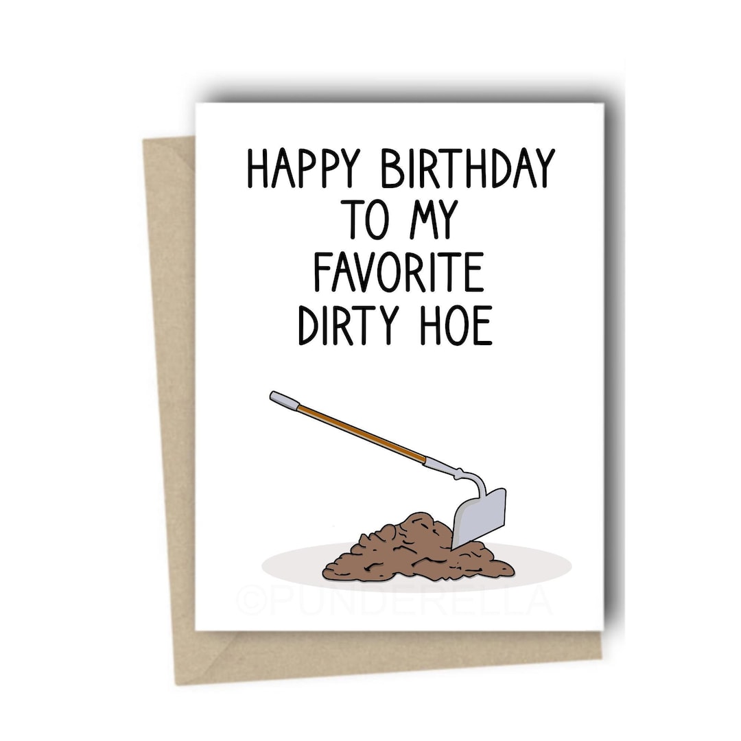 Favorite Hoe Birthday Card Dirty Hoe Funny Best Friend Birthday ...