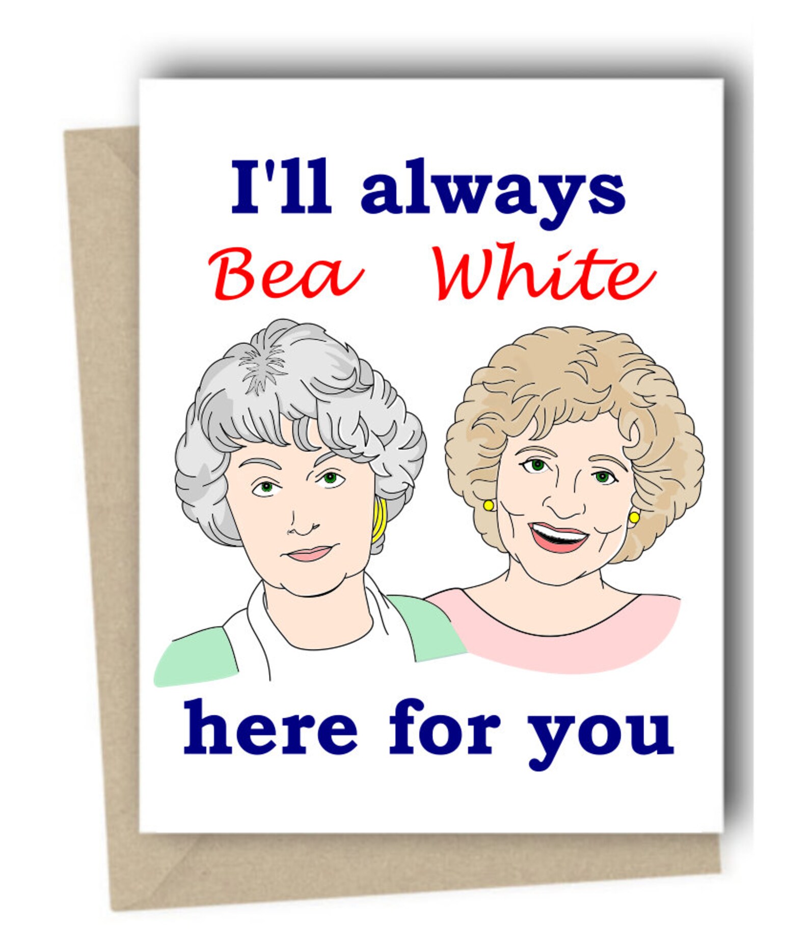 Golden Girls Birthday Card Golden Girls Card Greeting Betty White Bea ...