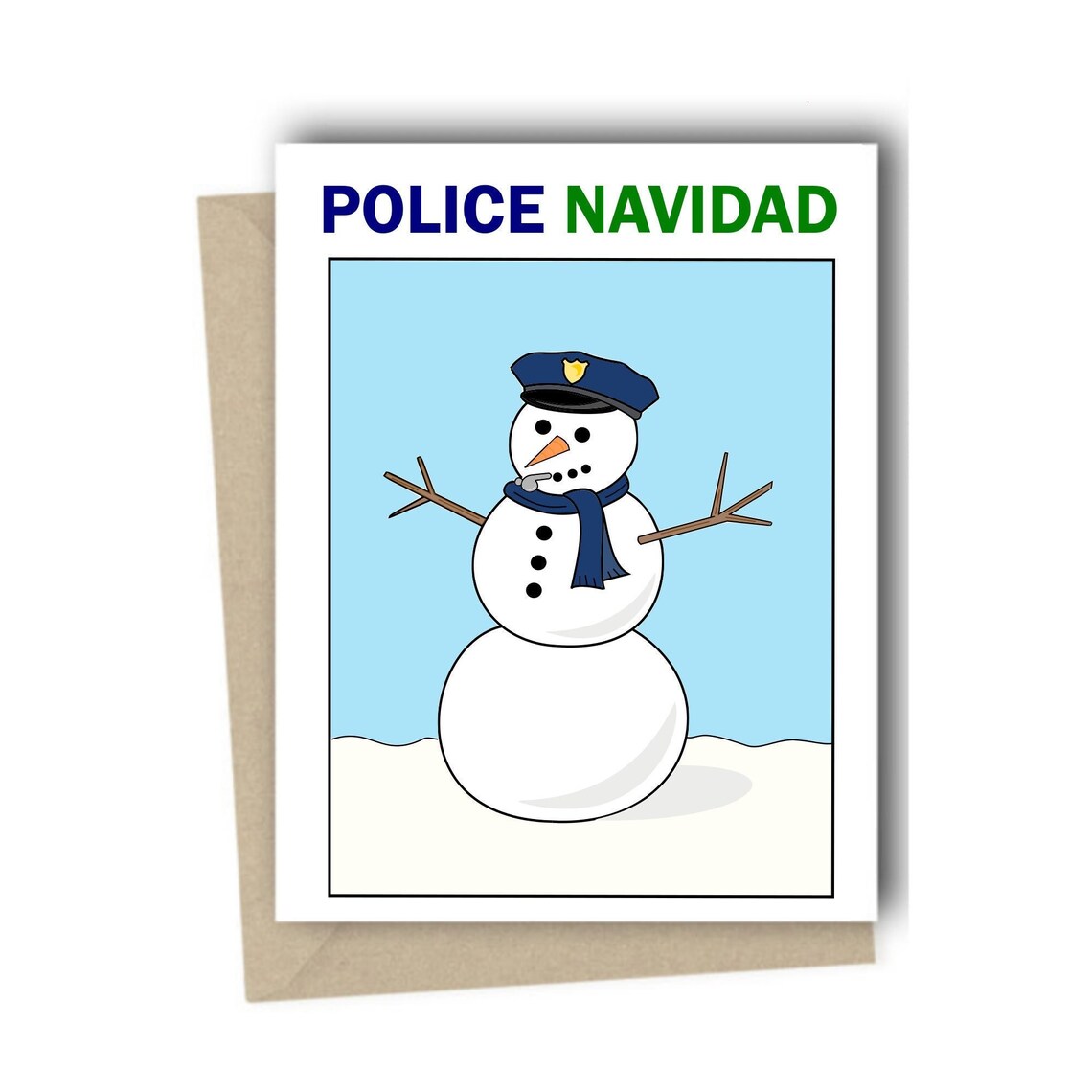 Police Navidad Christmas Card - Police Officer Christmas Card Police ...
