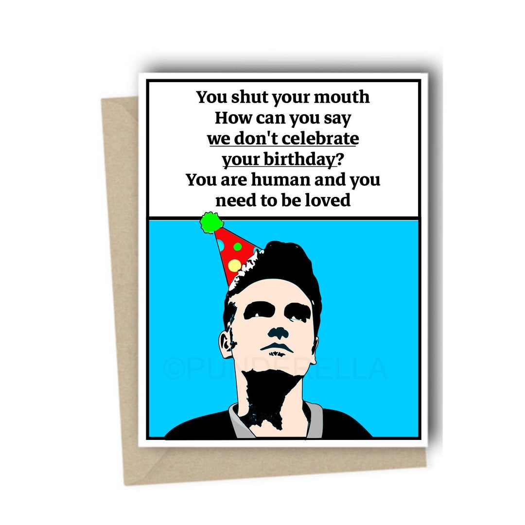 New Wave Inspired Birthday Card 80s Music Funny Pun Song 1980s Silly ...
