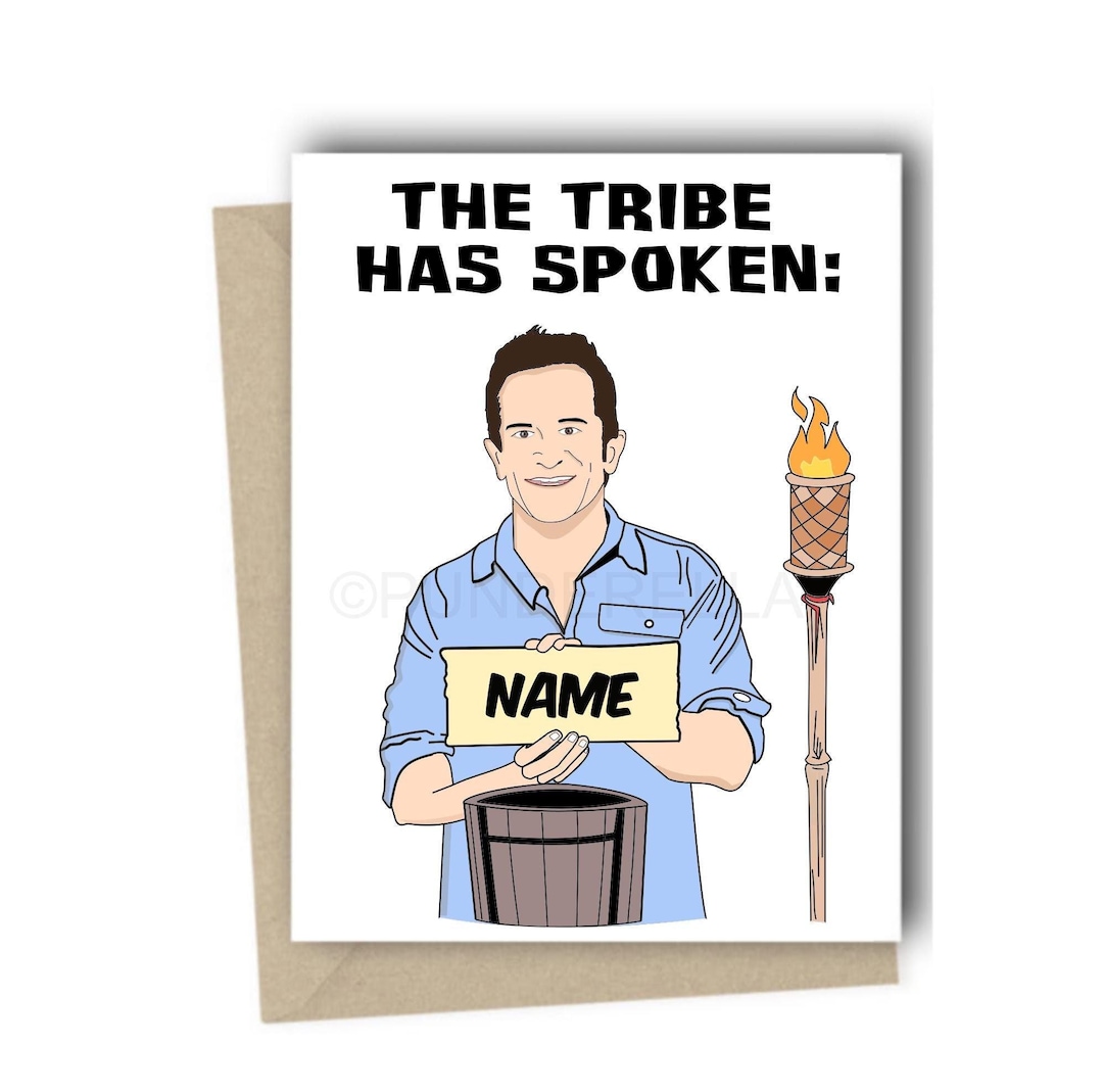 PERSONALIZED Survivor TV Greeting Card Birthday Jeff Probst Boston Rob ...