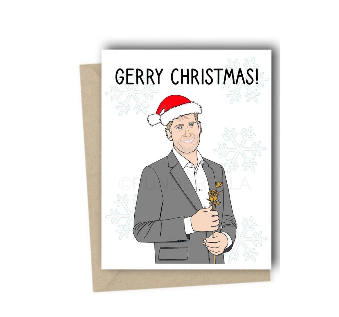 The Golden Bachelor Gerry Christmas Card Gerry Turner Holiday Jesse Palmer Bachelorette TV Gary ...