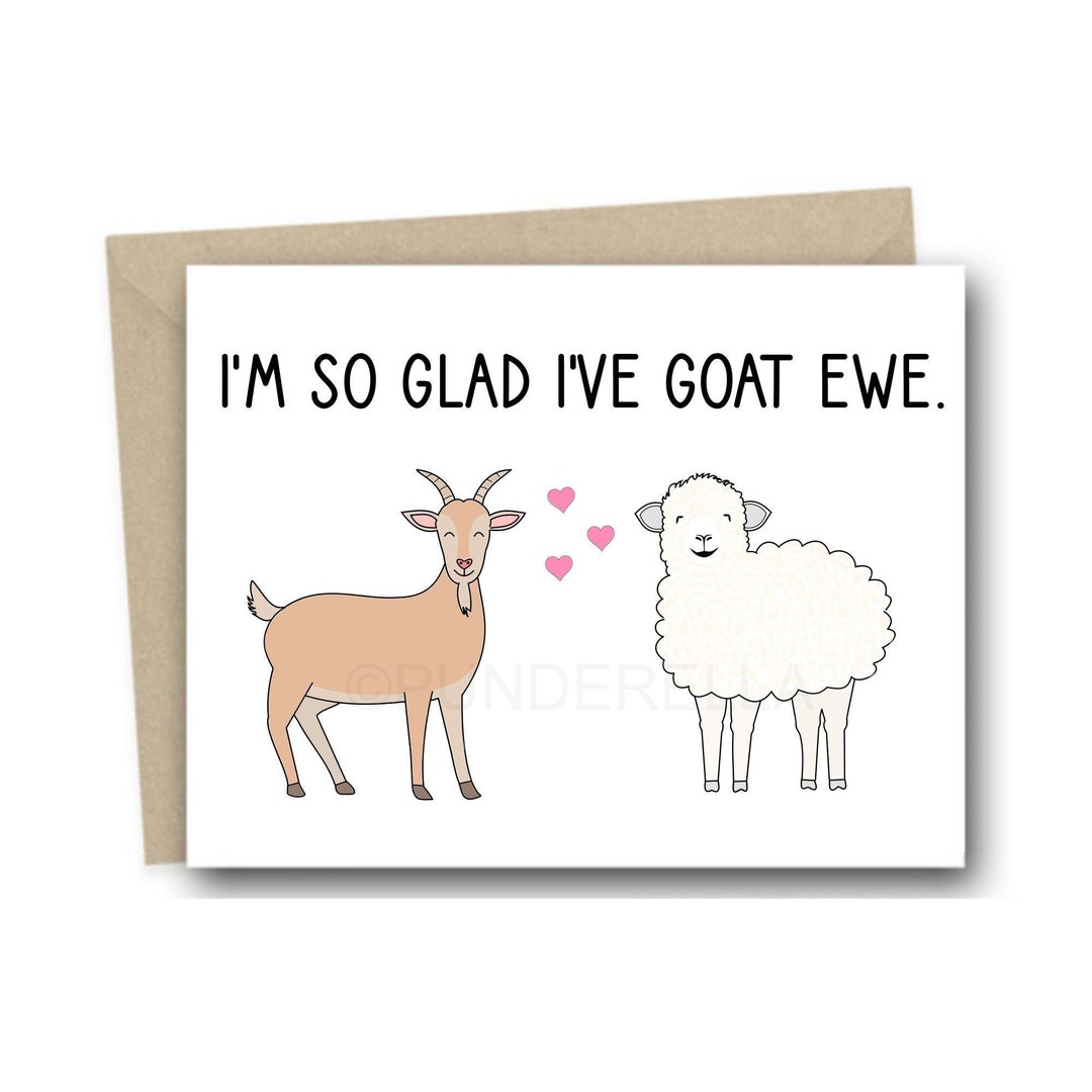 Goat Sheep Anniversary Card | Farming Anniversary Card Punny Card Goat ...