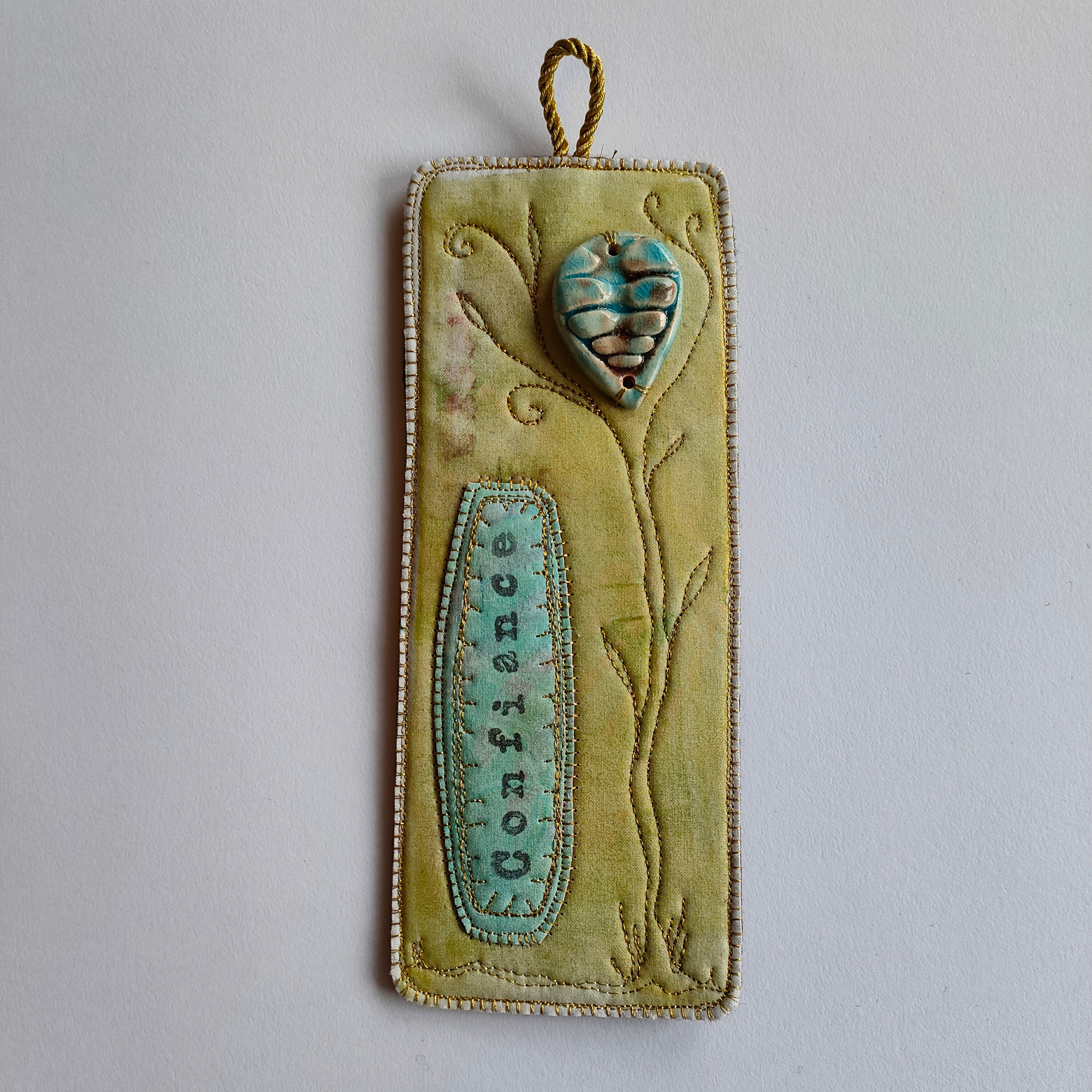 Talisman, Words and Symbols, Oracle to Hang, Object of Intention, Textile Art, Painting and ...