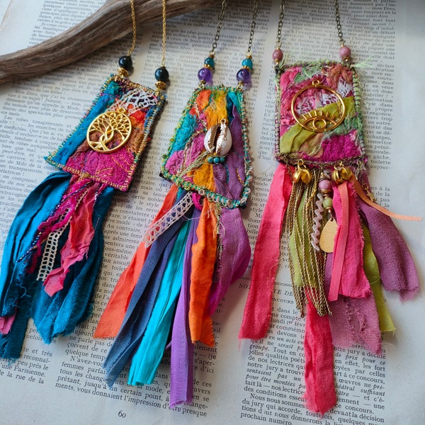 Textile Necklace - Etsy