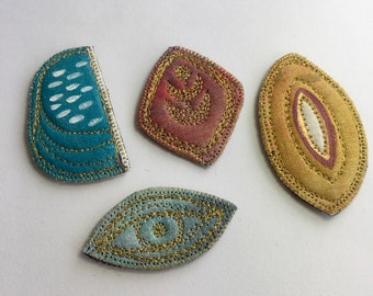 Bijou broche textile - Etsy France