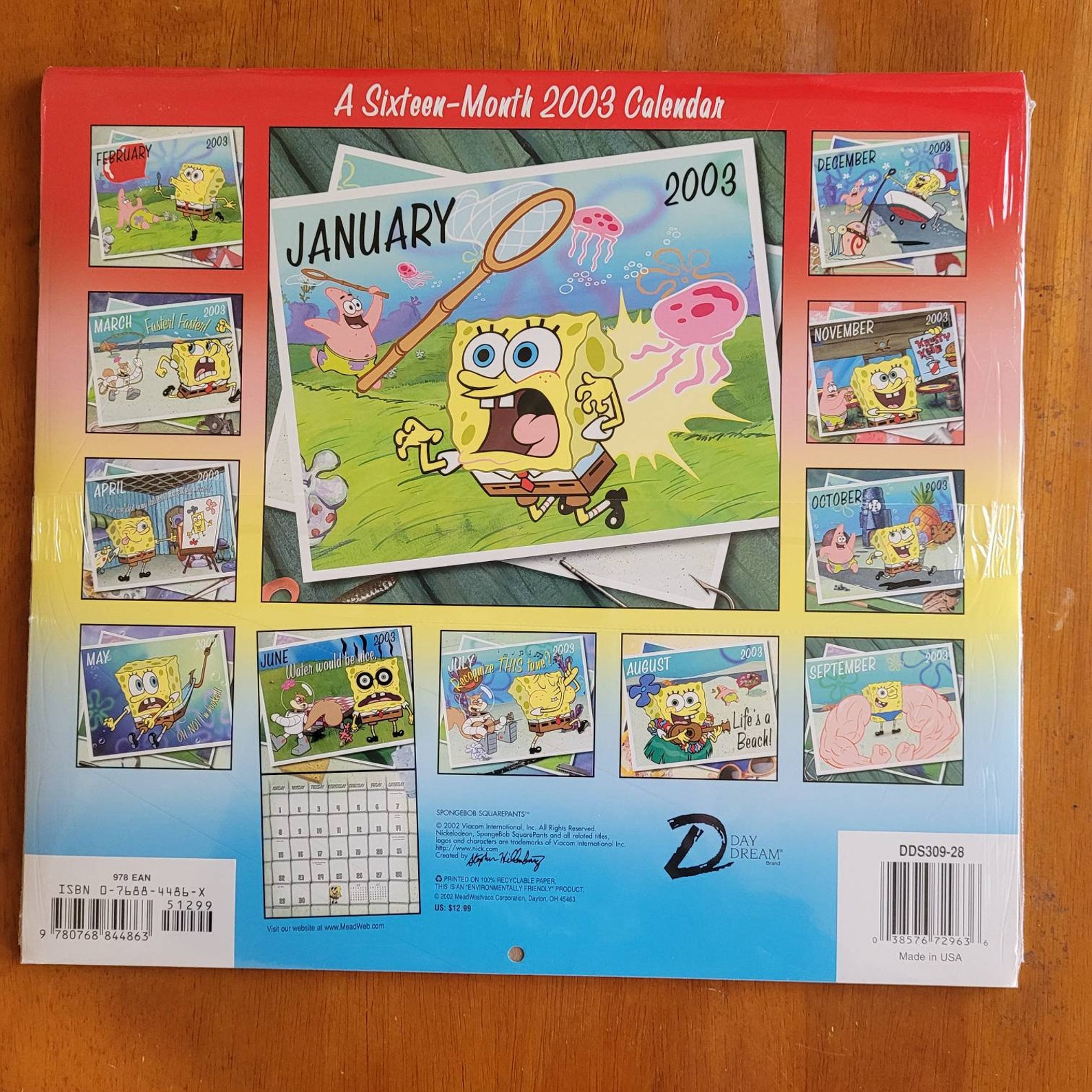 Spongebob 2003 Calendar Nickelodeon Sealed - Etsy