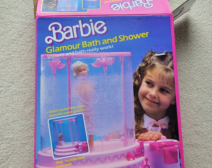Barbie Doll Glamour Bath & Shower Set With Box #2552 Mattel 1985 ...