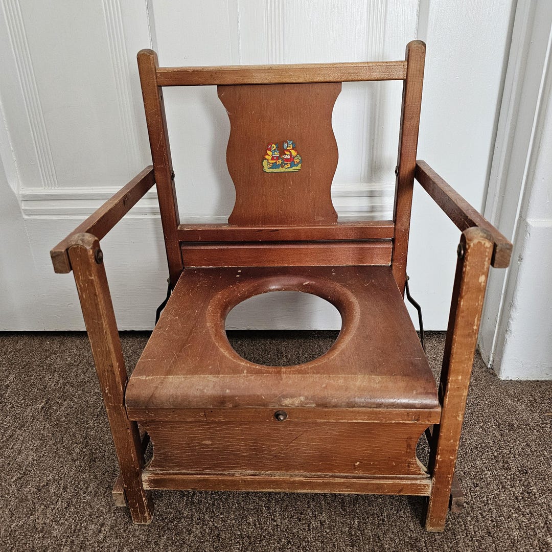 Child's Foldable Wooden Potty Chair 1960's - Etsy