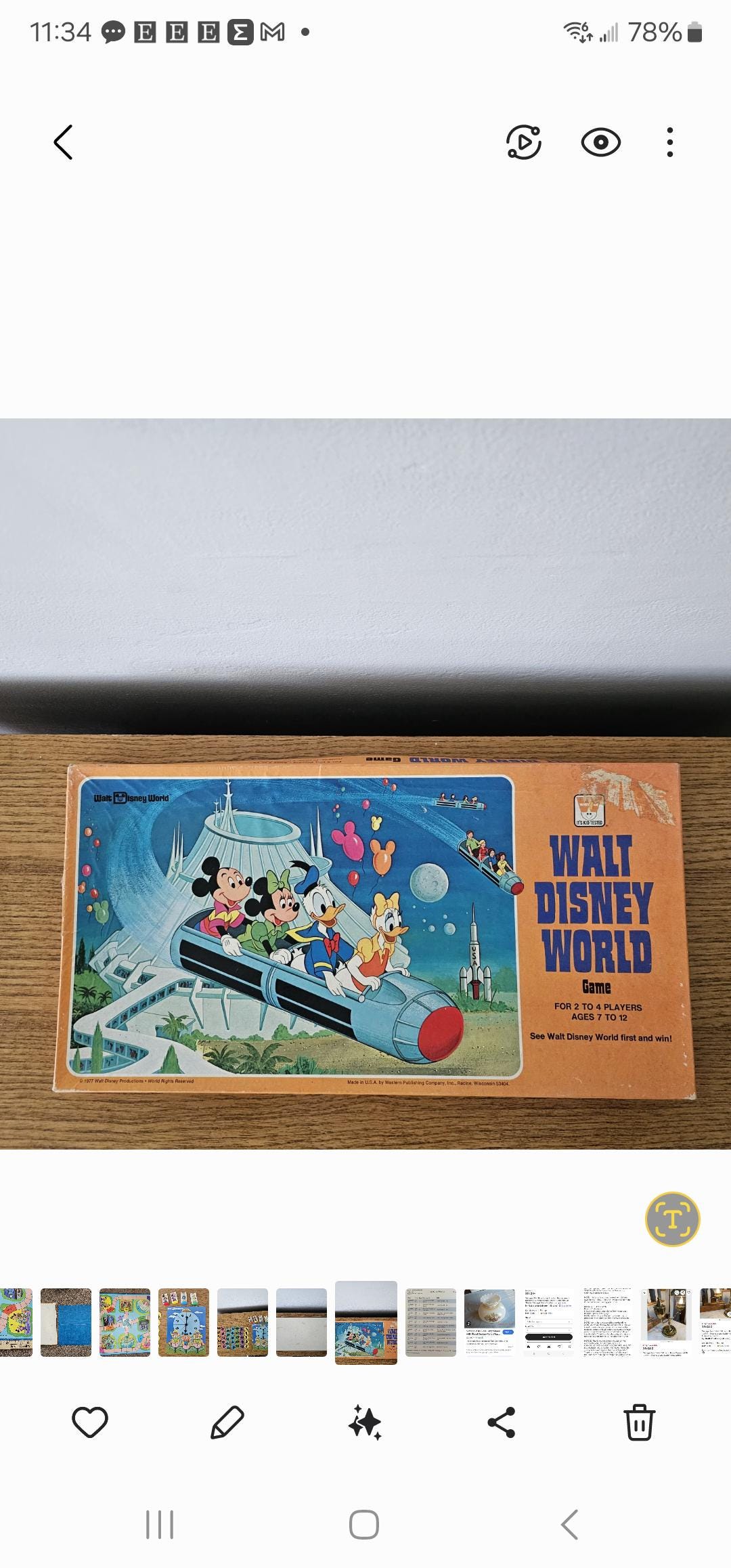 Walt Disney World Game 1977 - Etsy