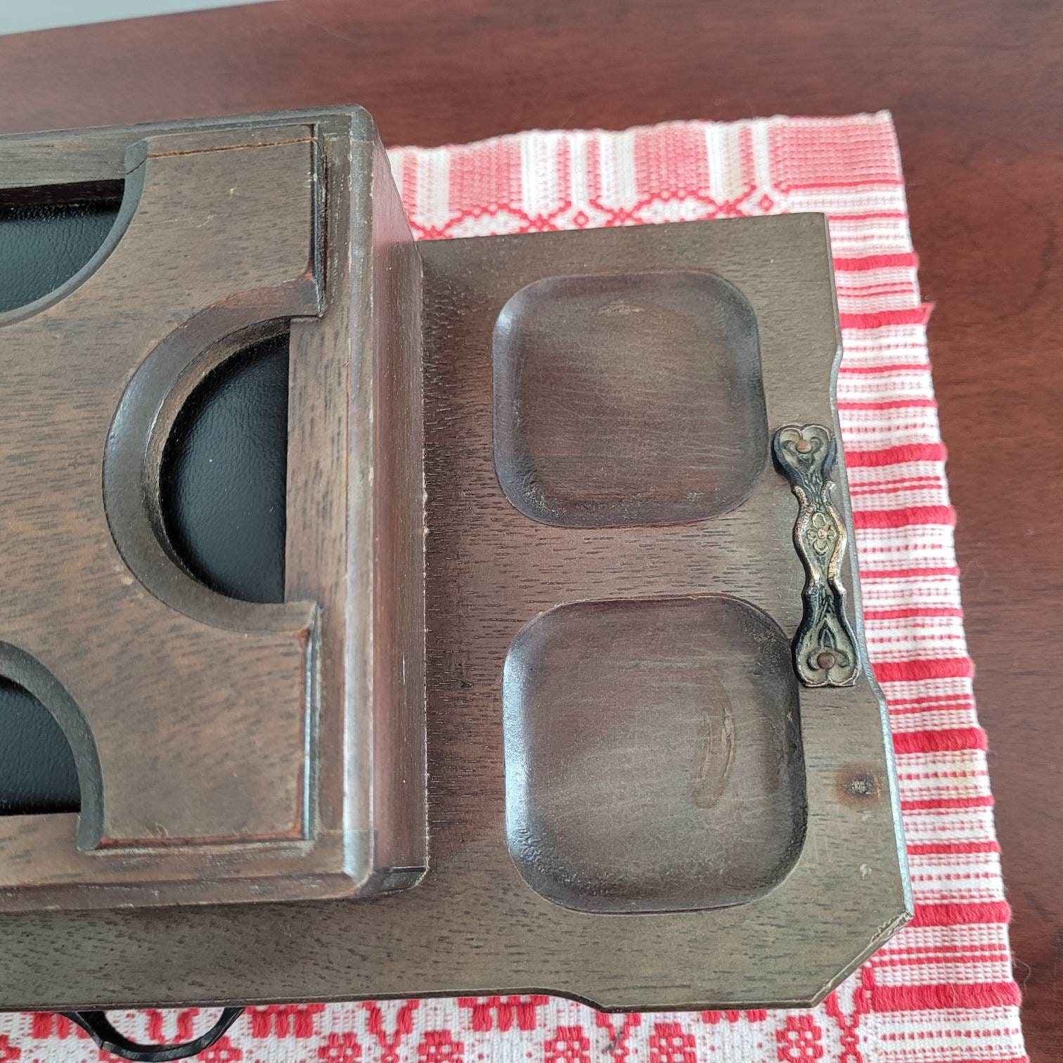 MCM Wooden Leather Dresser Valet Japan - Etsy