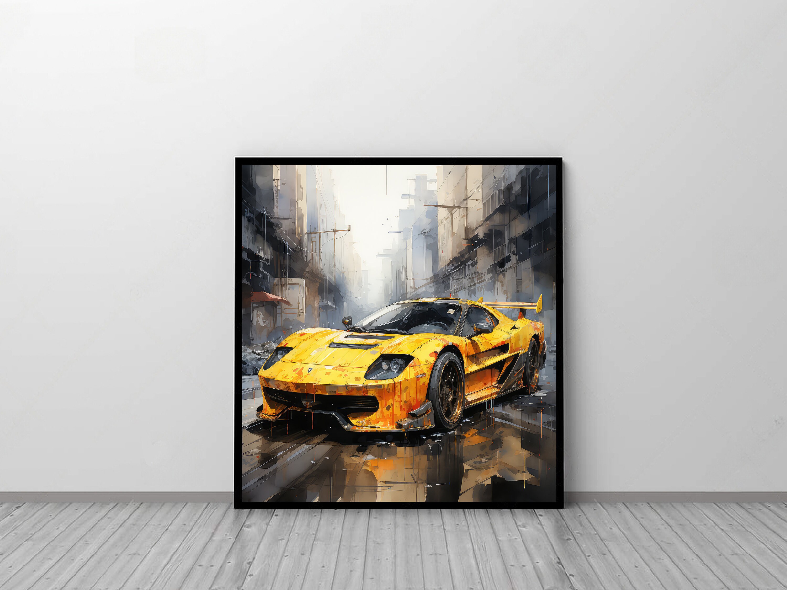 Watercolor Ferrari Set of 5 Prints .PNG, Wall Art Decor Print, Instant ...