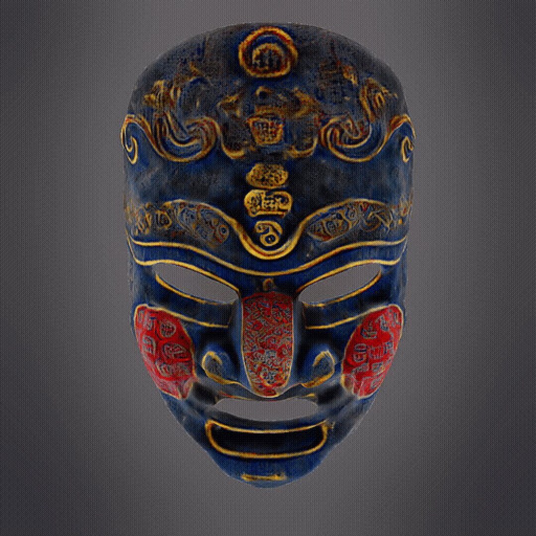3D Japanese God Mask Digital Download STL OBJ GLB Files - Etsy