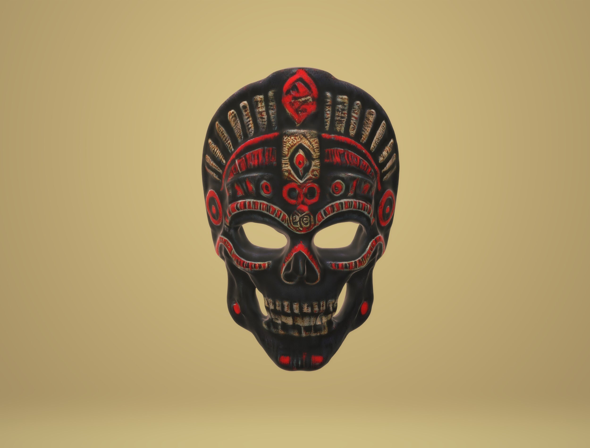 3D Mayan Ritual Mask Digital Download STL OBJ GLB Files - Etsy