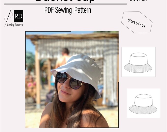 Pony Tail Bucket Hat PDF Sewing Pattern - 58cm - Etsy Canada