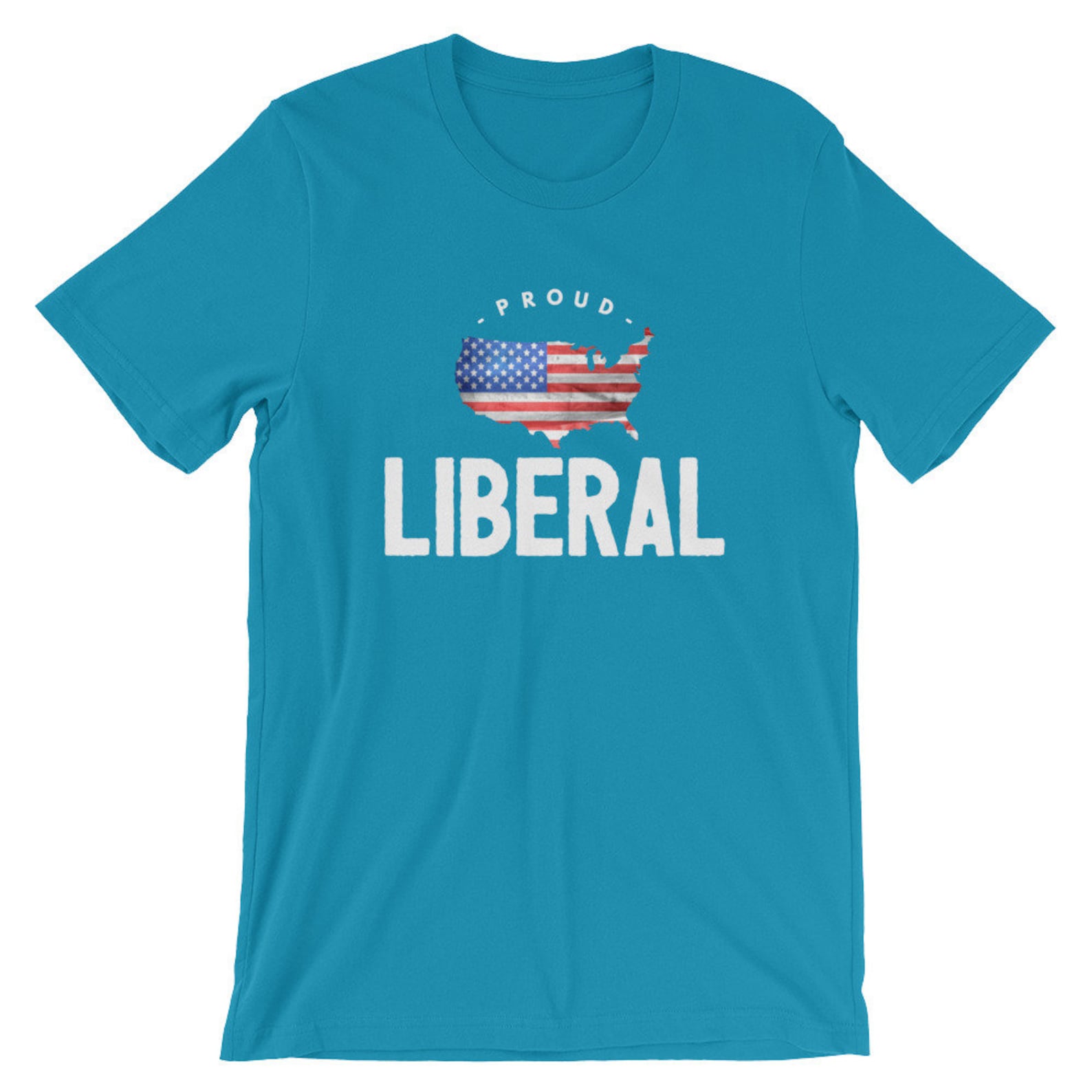 Proud Liberal American Flag Map Unique Short Sleeve T-shirt - Etsy