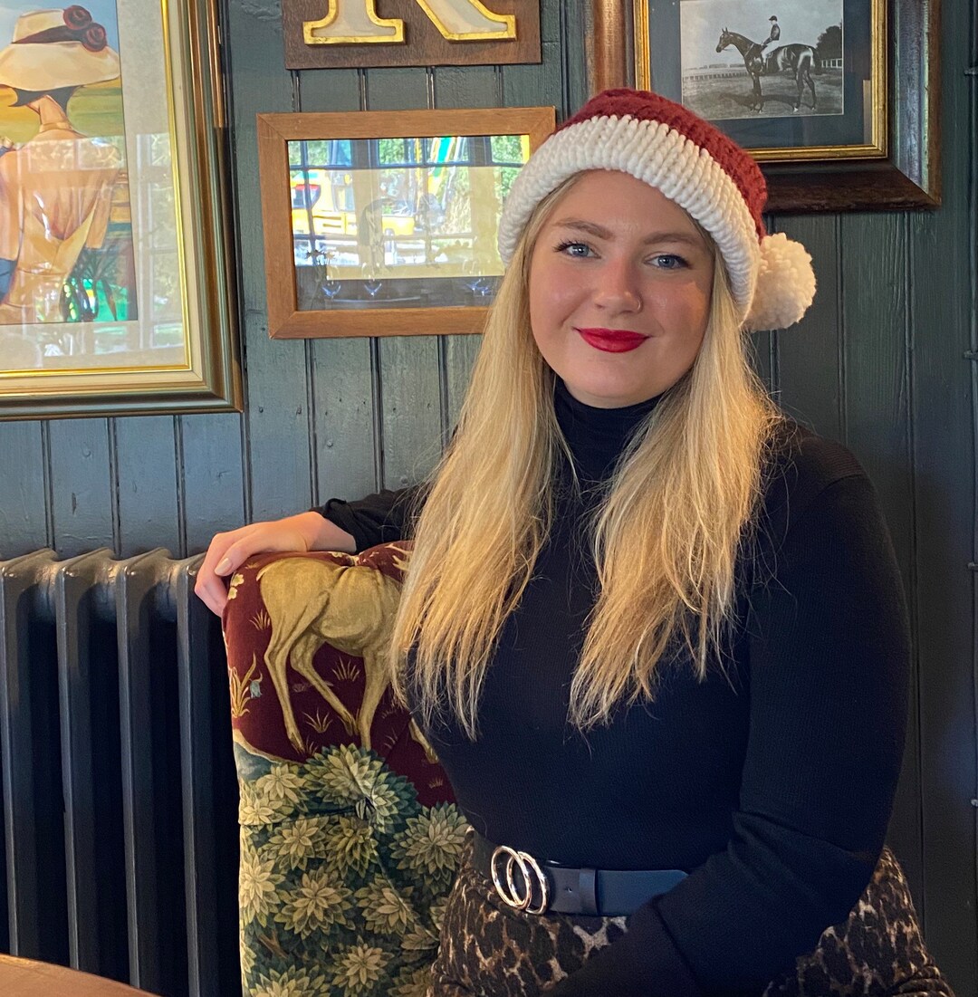Hand Knitted Super Chunky Santa Hat 100% Merino Wool - Etsy
