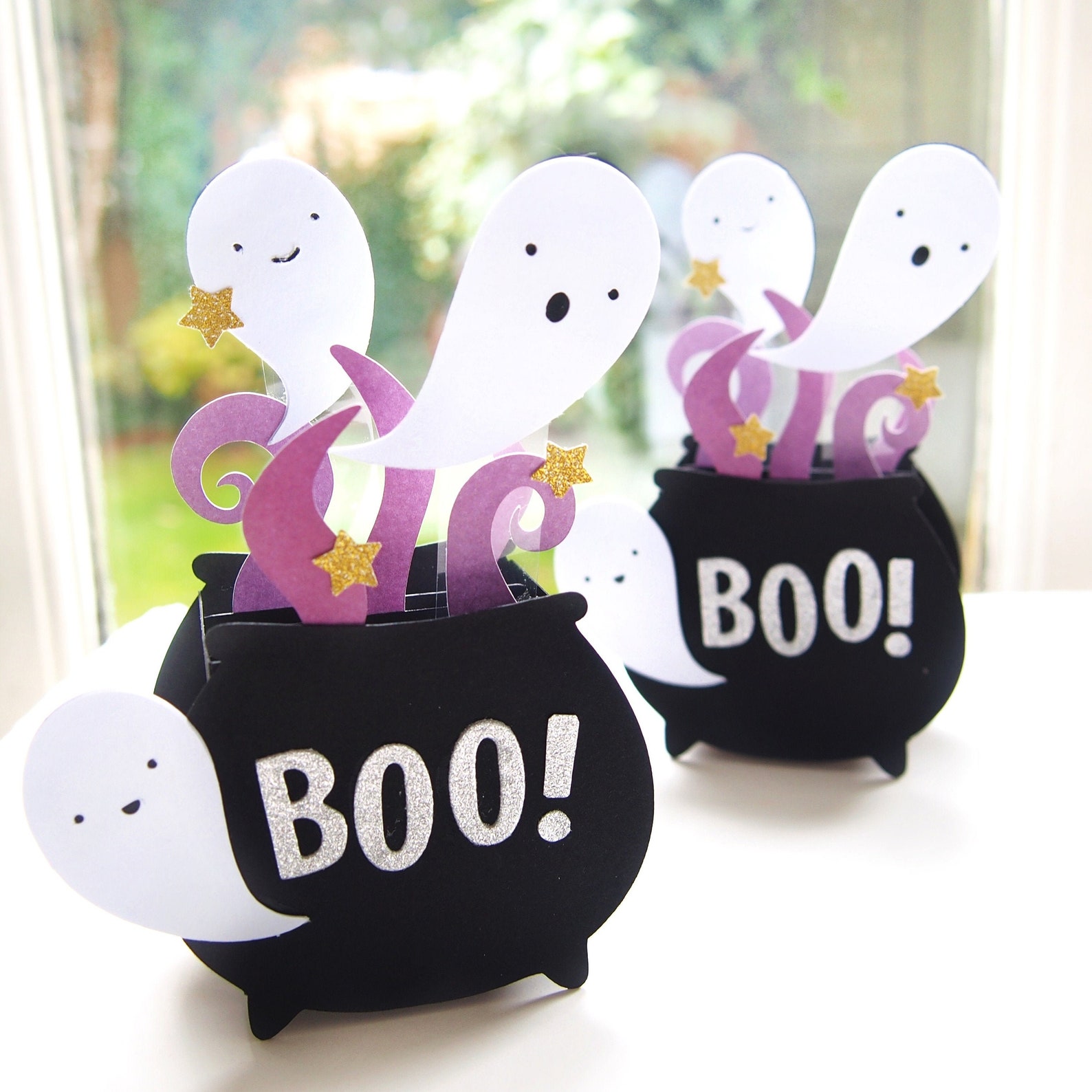 Pop-up Halloween 3D Cauldron Card Handmade | Etsy