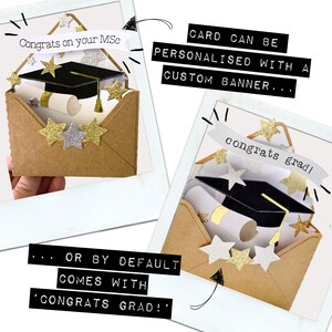 Graduation Pop-up 3D Envelope Box Card | Unique Special Gift Card for ...