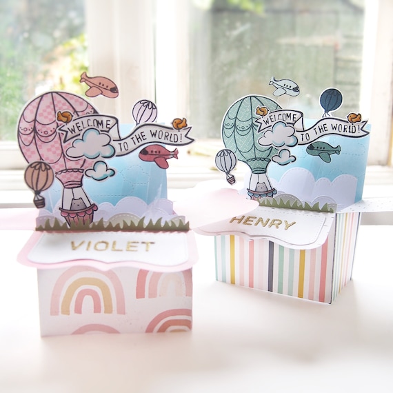 New Baby Pop-Up Handmade Card Customisable Baby Boy Baby | Etsy