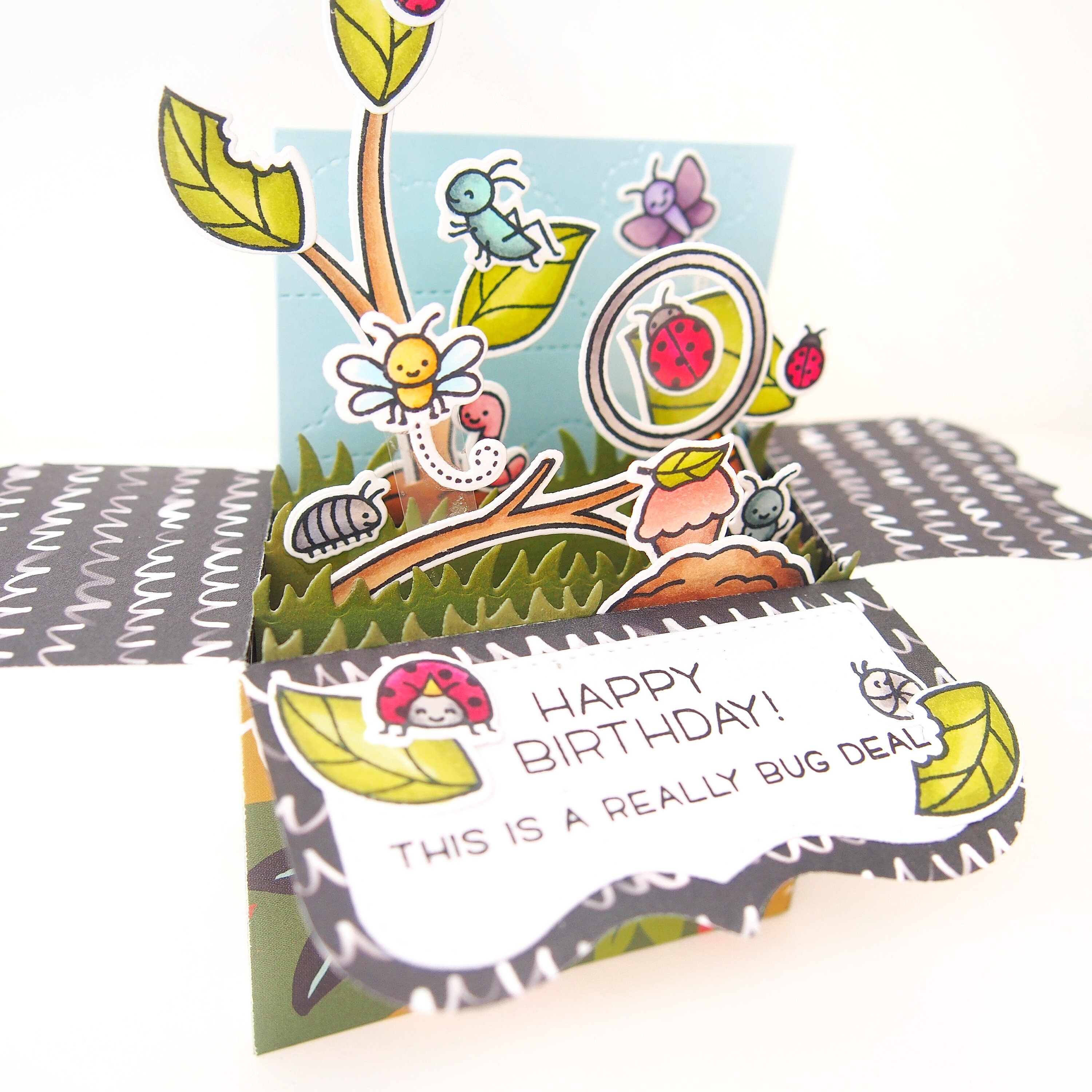 Bug Insect Pop up 3D Birthday Card Customisable Boy Girl | Etsy UK