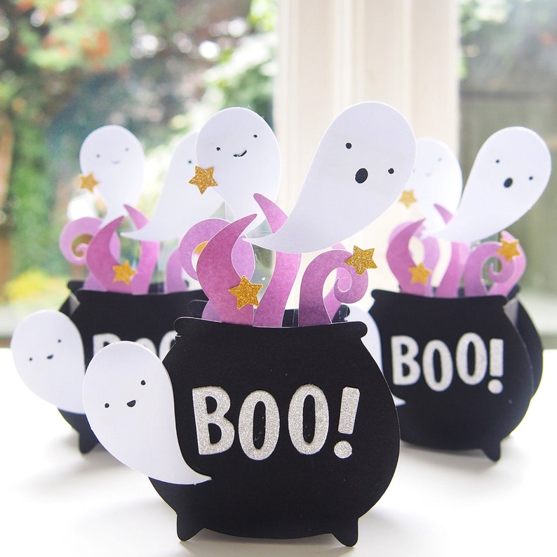 Pop-up Halloween 3D Cauldron Card Handmade | Etsy