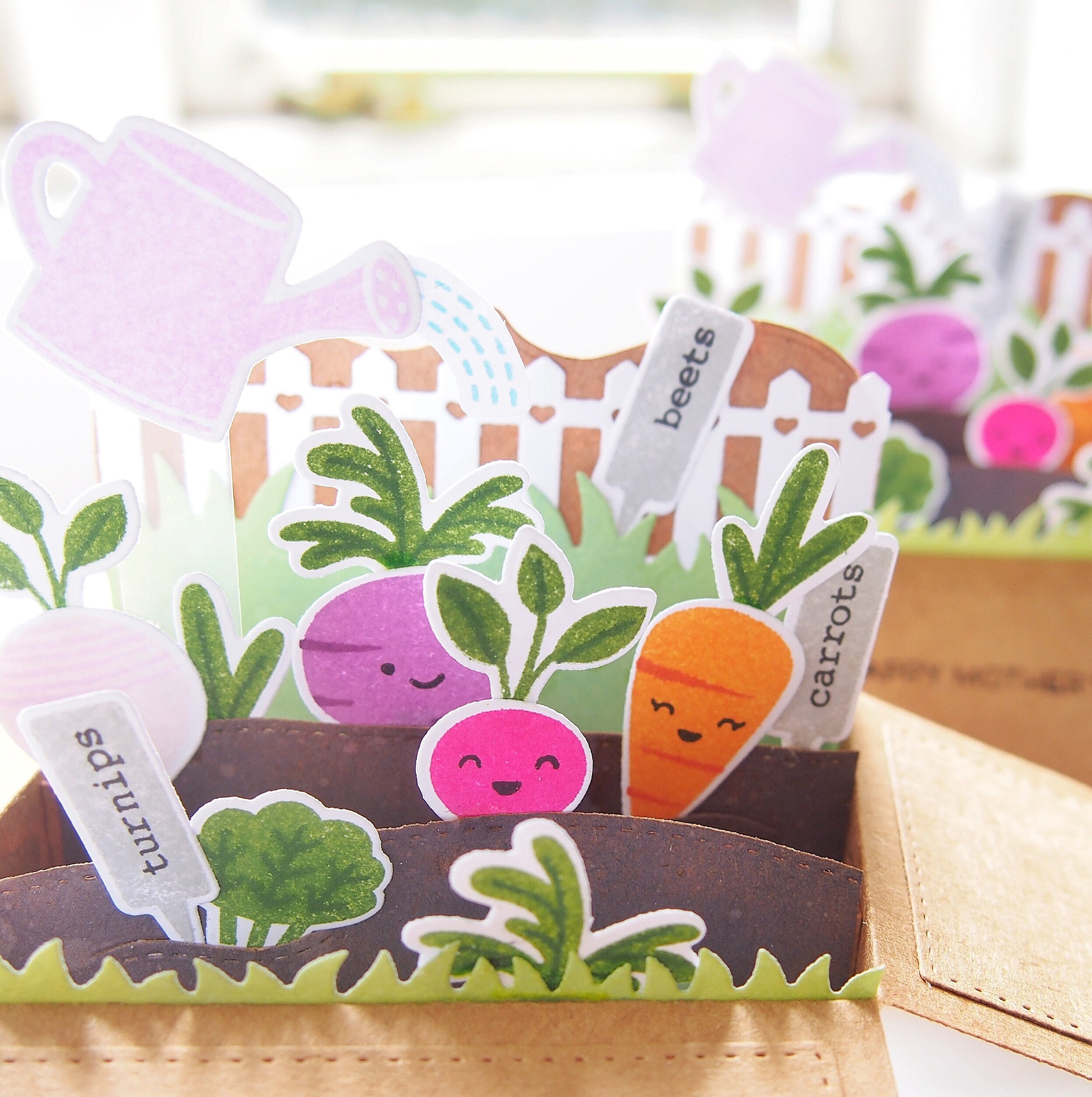 Veggie Garden Birthday Card Handmade Pop-up 3D Box Card | Etsy