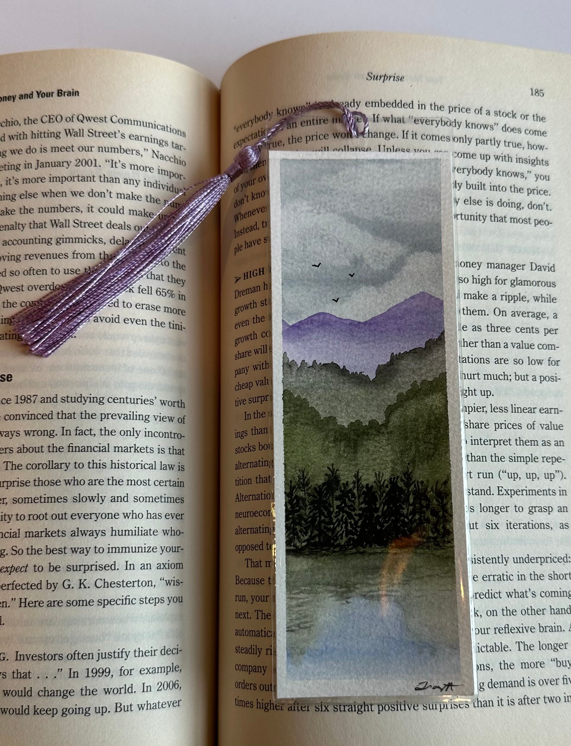 Original Watercolor Bookmark - Etsy