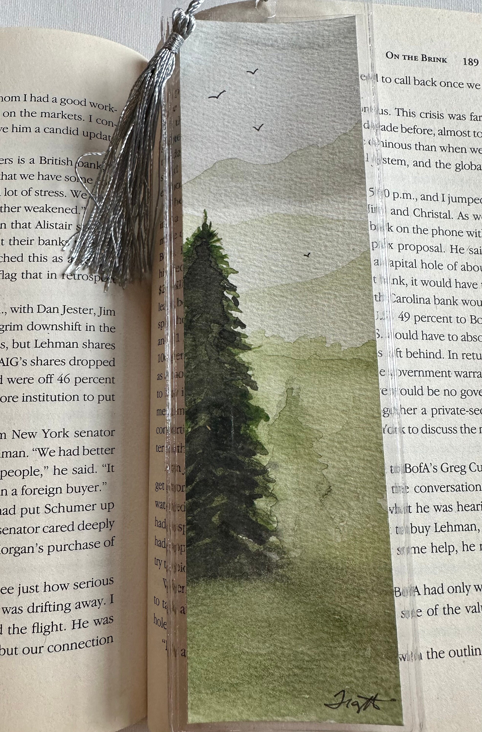 Original Watercolor Bookmark - Etsy